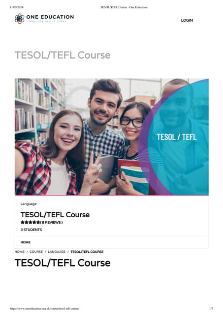 What is the TESOL? | PPTX | Education