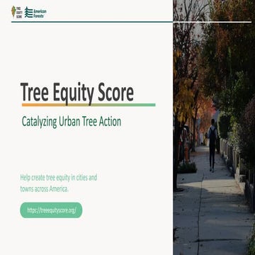 Tree Equity Score: Catalyzing Urban Tree Action | PPT