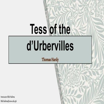 Tess of the d'Urbervilles: Phase-V | PPT