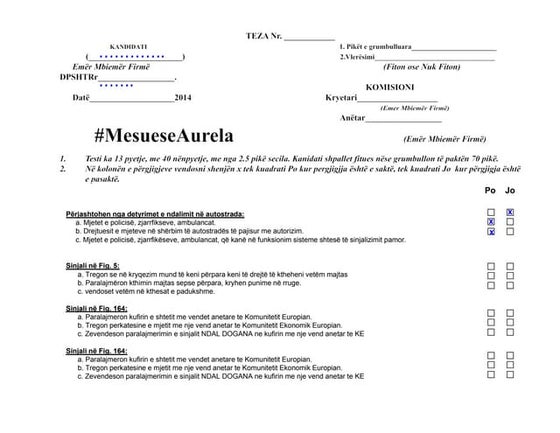 Modele testesh per kl i | PDF