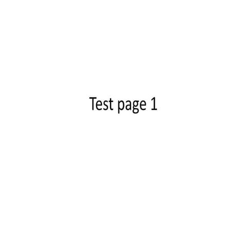 Test page 1 | PDF