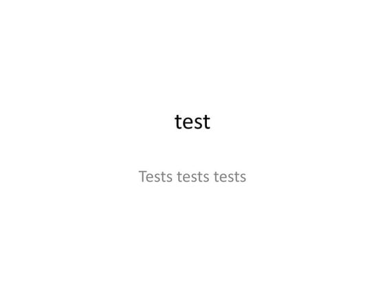 Test 1 | PPT
