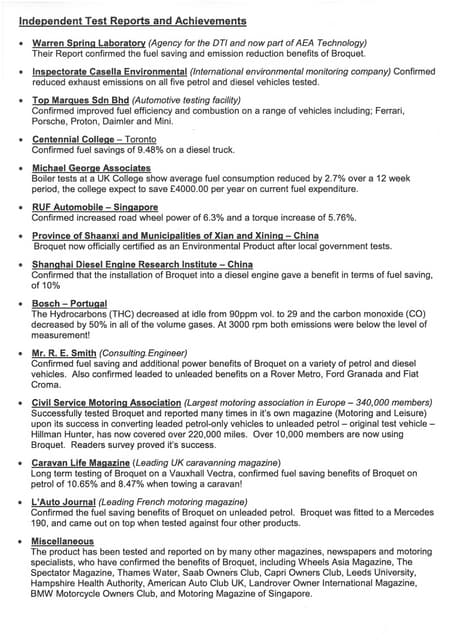 FUEL SAVING TEST TEST | PPT