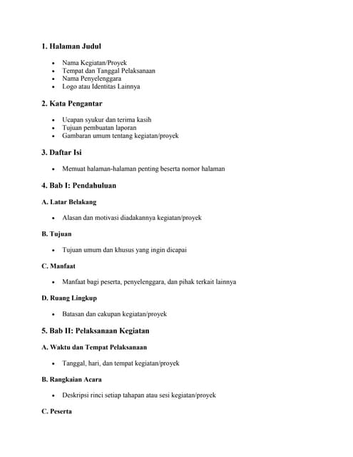 Contoh Kerangka Acuan Kerja (KAK) pengadaan barang jasa pemerintah | PDF