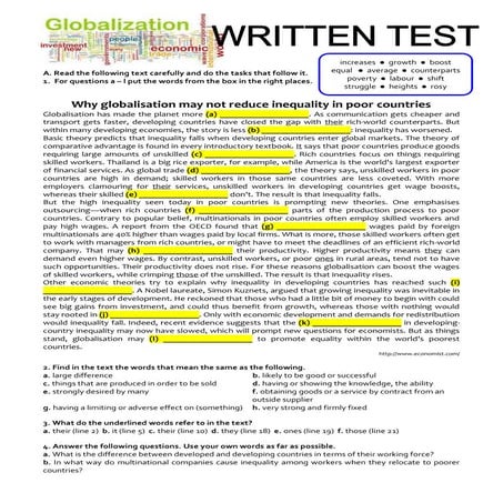 test-b2c1-on-globalization-information-gap-activities-reading ...