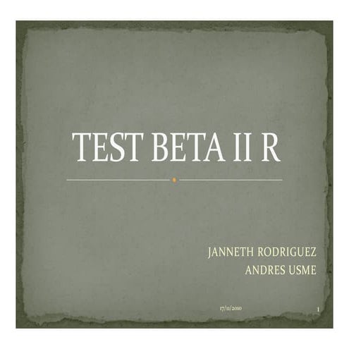 Test beta-ii-r | PDF