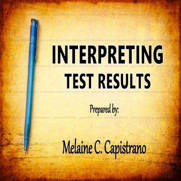 Interpreting Test Results | PPT