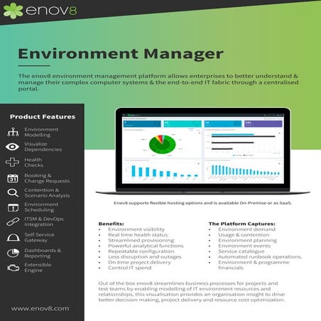 Test environment management Datasheet - Enov8 | PDF
