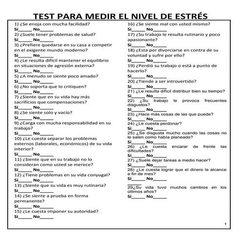 Test para-medir-el-estres | DOC