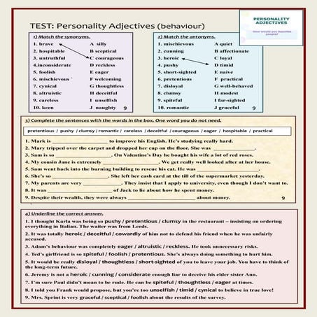 test-personality-adjectives-behaviour-information-gap-activities ...