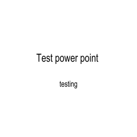Test Power Point | PPT
