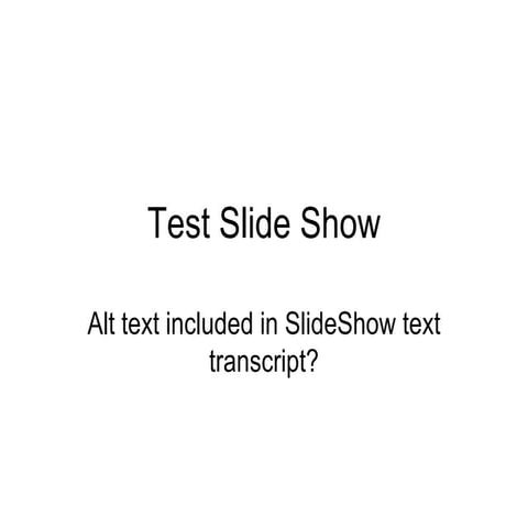 Test Slide Show | PPT