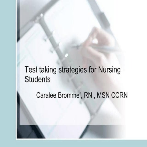 NurseReview.Org - Test Taking Strategies For Nursing Students | PPT