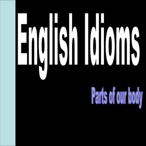 Idioms with parts of the body | PPTX