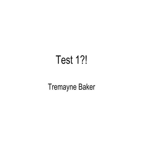 Test 1 | PPT