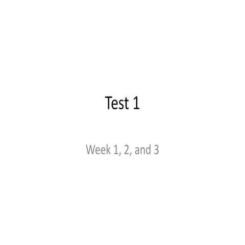 Test 1 | PPT