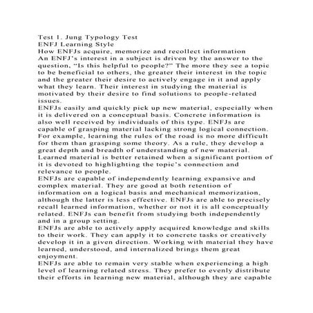 DropBox "Point of View": Humanmetrics Jung Typology Test | PDF