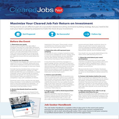 Maximize Your Success: Essential Career Fair Checklist | PDF
