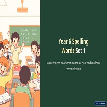 Spelling Test 2 for Year 6 English Students | PPTX