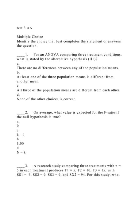 Biostatistics multiple choice questions(1) | PDF | Physics | Science