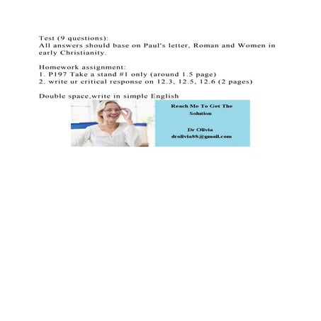 Test (9 questions)All answers should base on Pauls letter, Roman.docx