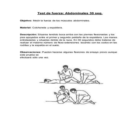 Test abdominales en 30 segundos | DOCX
