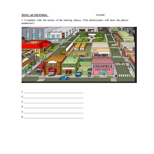 Test activities: | DOCX