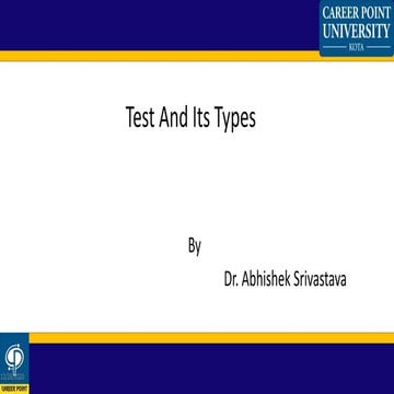 Test and its types | PPTX