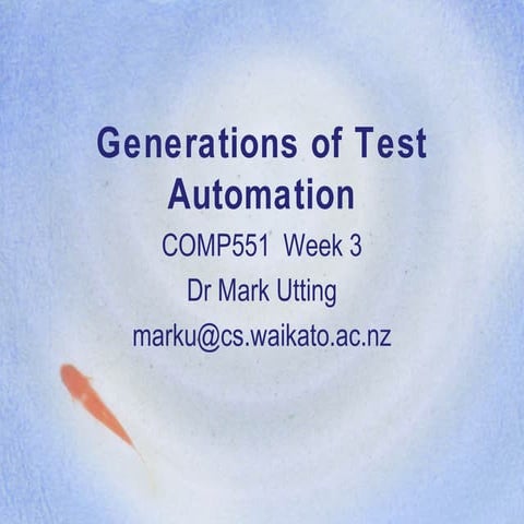 Test automation | PPT