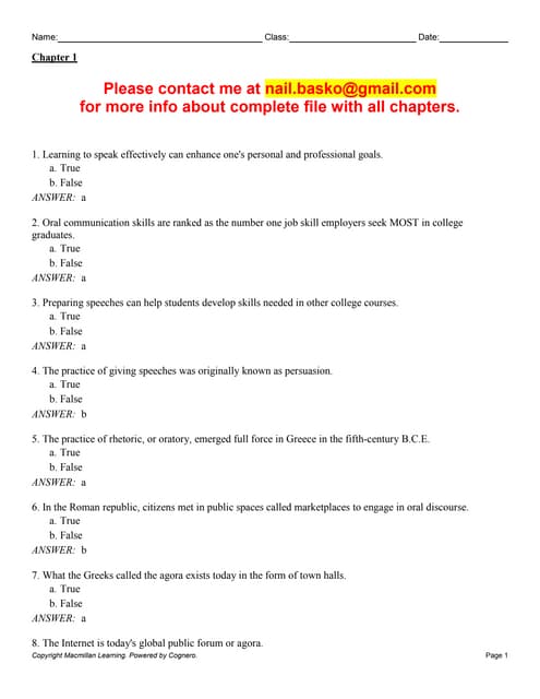 2nd Quarterly Exam in Oral Communication with TOS & Answer Key.docx | Education
