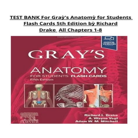 Test Bank For Gray's Anatomy for Students Flash Cards 5th Edition by ...