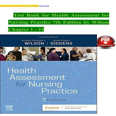 test bank for health assessment for nursing practice 7th edition by ...