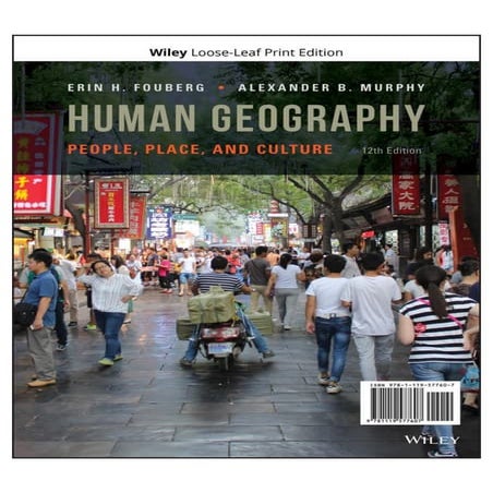 TESTBANK FOR Human Geography People Place, and Culture 12e Fouberg | PDF