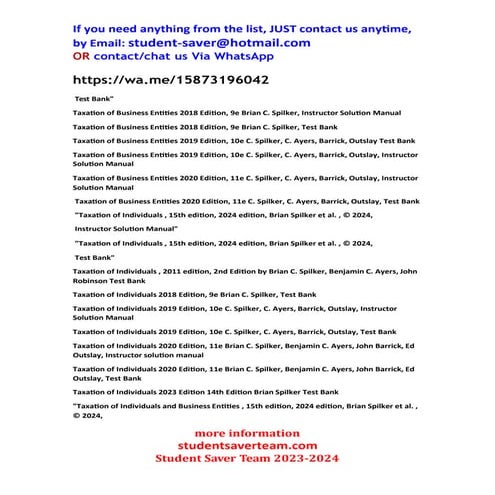 Test Banks and Solutions manual 2023-2024 Part12.ppt