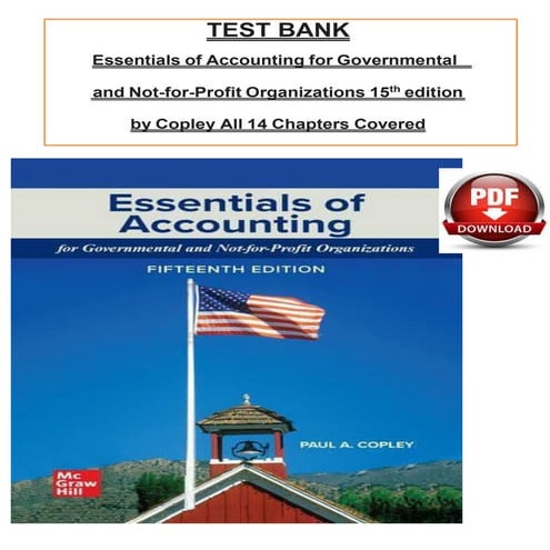 Test Bank with Solution Manual for Essentials of Accounting for ...