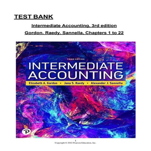 Test Bank with Solution Manual for intermediate accounting 3rd edition ...