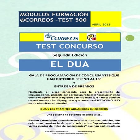 Test concurso el dua | PDF