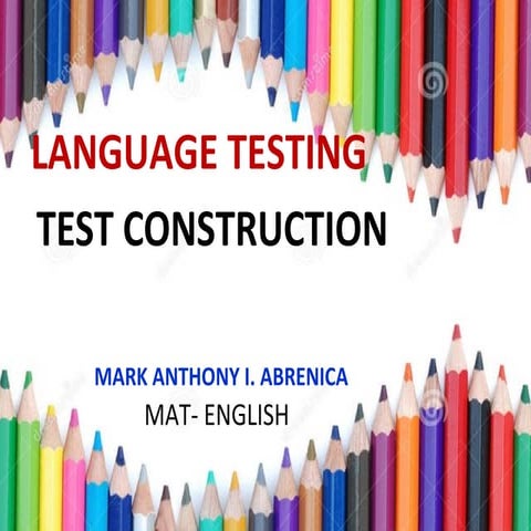 Test Construction Ppt