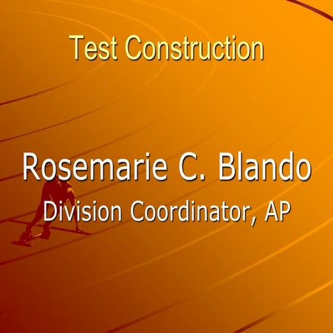 Test Construction Ppt