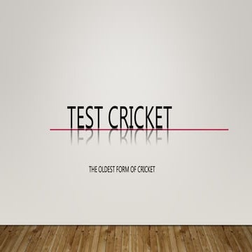 Test cricket | PPT