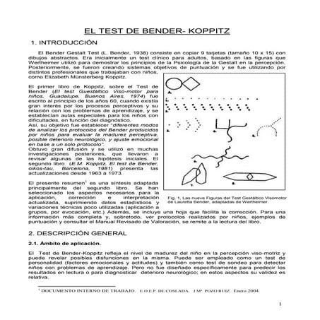 Protocolo de registro bender | PDF