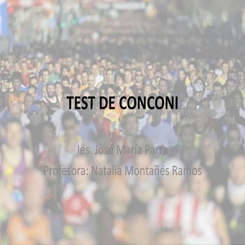Test de conconi | PPTX