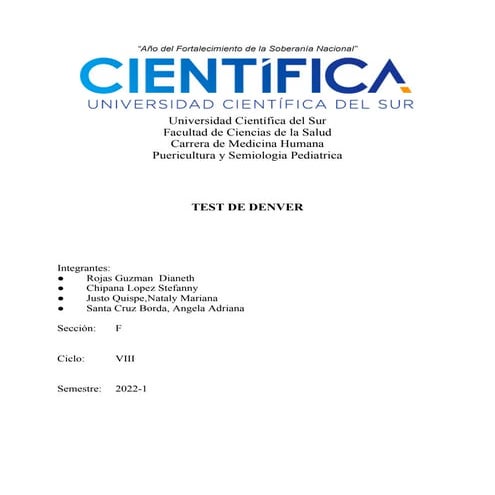 ESCALA DE DESARROLLO INFANTIL - EDI PEDIATRIA | PPTX