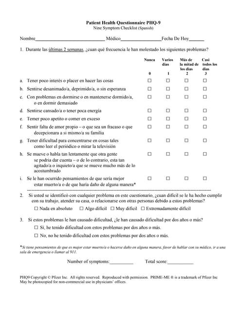 PHQ9 Depression Questionnaire phq9-depression-questionnaire