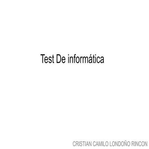 Test de informática | PPTX
