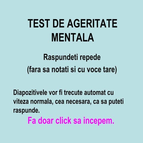 Test de inteligenta | PPS