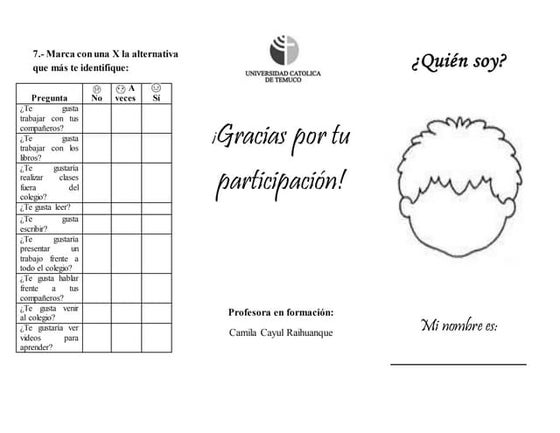 Cuestionario gustos e intereses para adolescentes | PDF