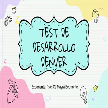 ESCALA DE DESARROLLO INFANTIL - EDI PEDIATRIA | PPTX