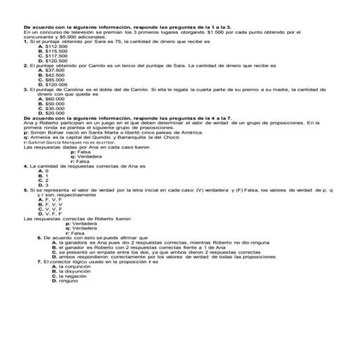 Test de logica.6 | DOCX