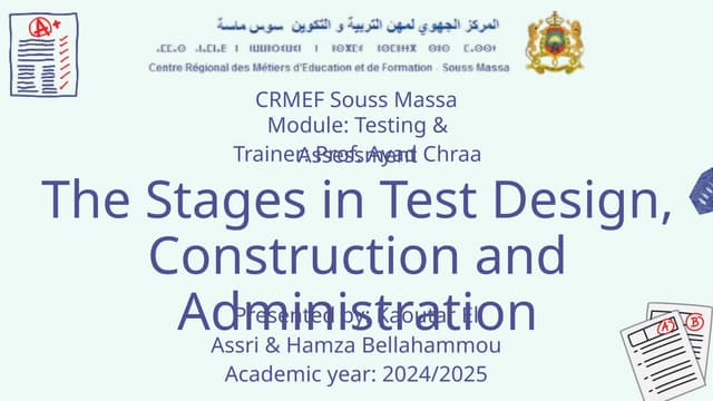 Construction of Test | PPTX